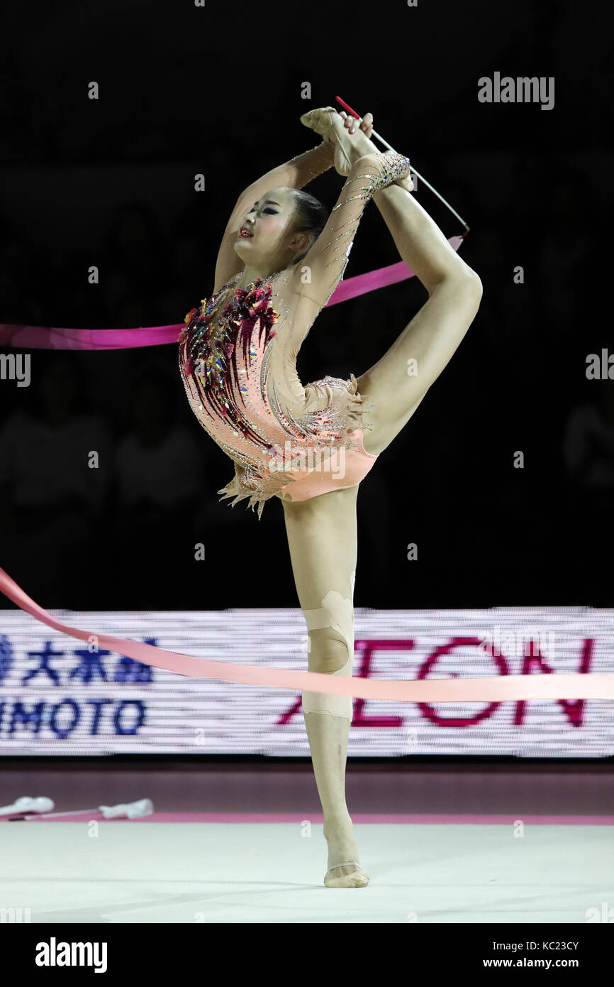 Tokyo, Japan. 1st Oct, 2017. Kaho Minagawa (JPN) Rhythmic Gymnastics ...