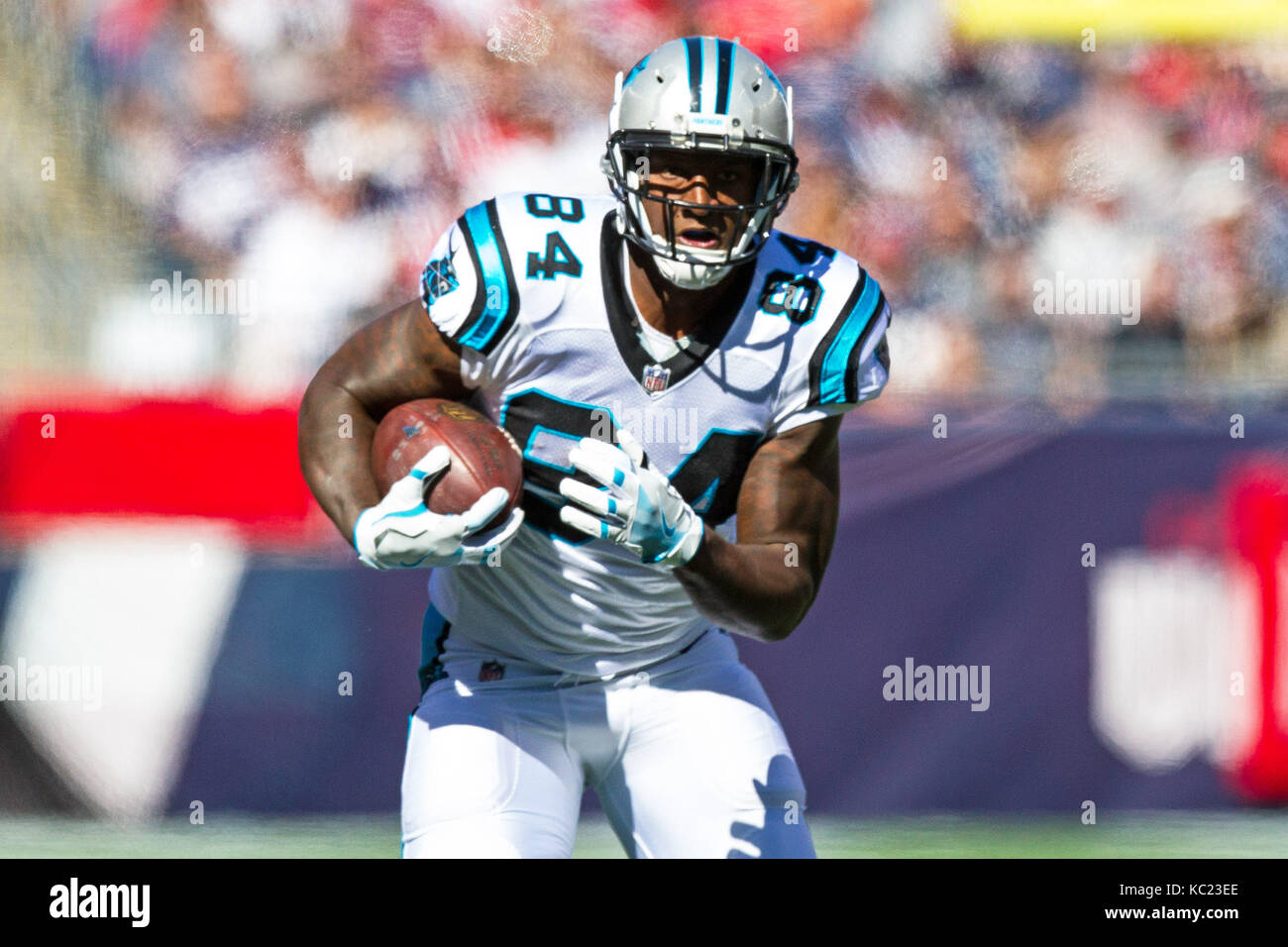 Gillette Stadium. 1st Oct, 2017. MA, USA; Carolina Panthers tight end ...