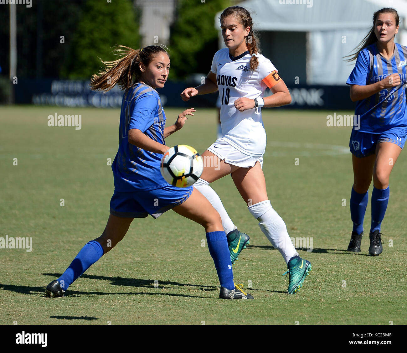 Washington, DC, USA. 1st Oct, 2017. 20171001 - Georgetown midfielder ...