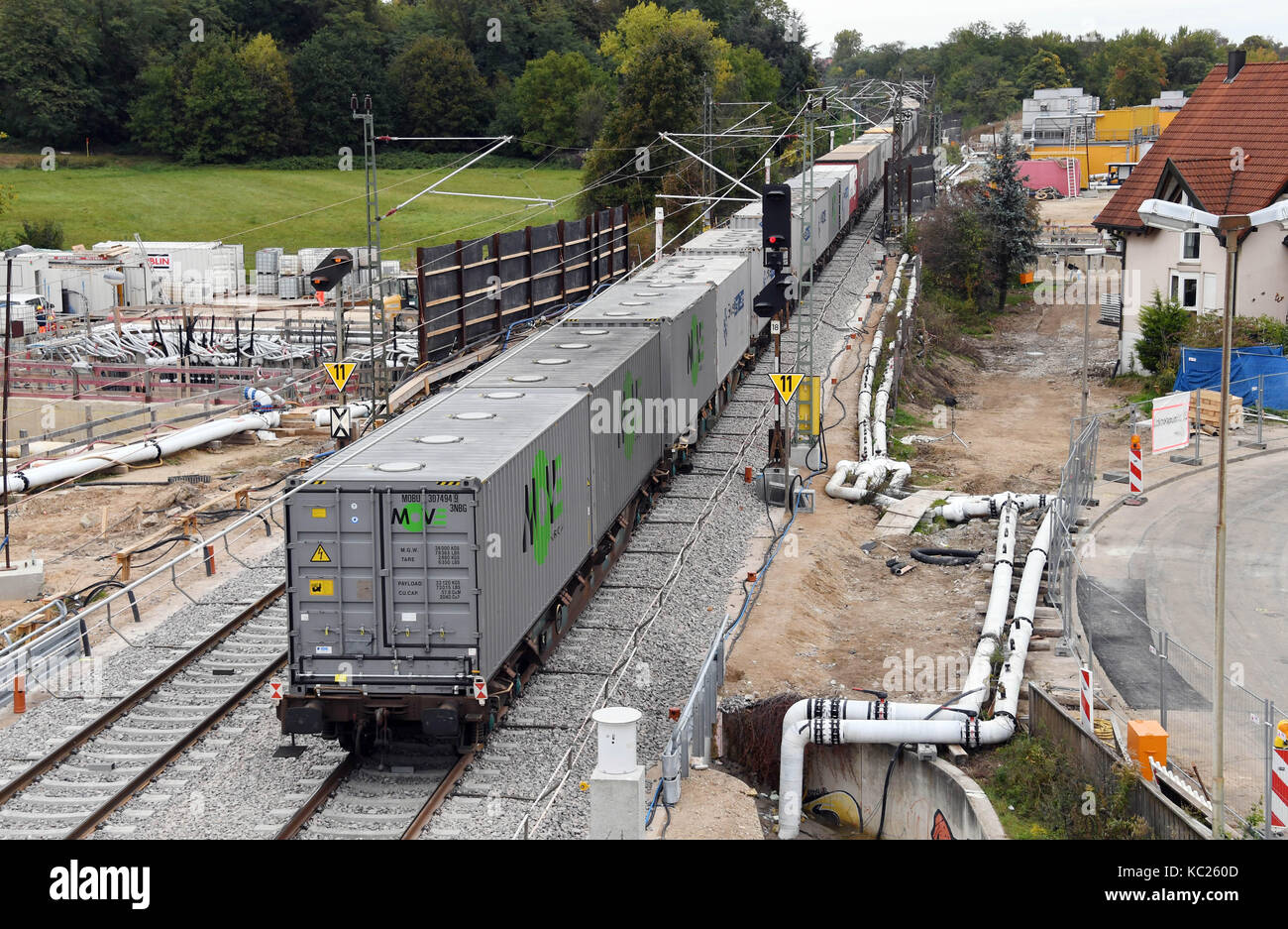 Freight train seen on railway hi-res stock photography and images - Alamy