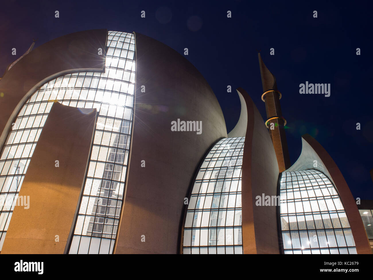 View of the central mosque in Cologne, Germany, 1 October 2017. The ...