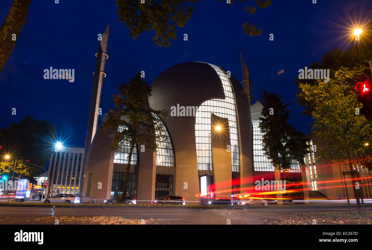 View of the central mosque in Cologne, Germany, 1 October 2017. The ...