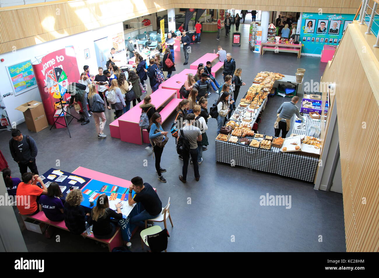 Student Union building campus of University of East Anglia, Norwich ...