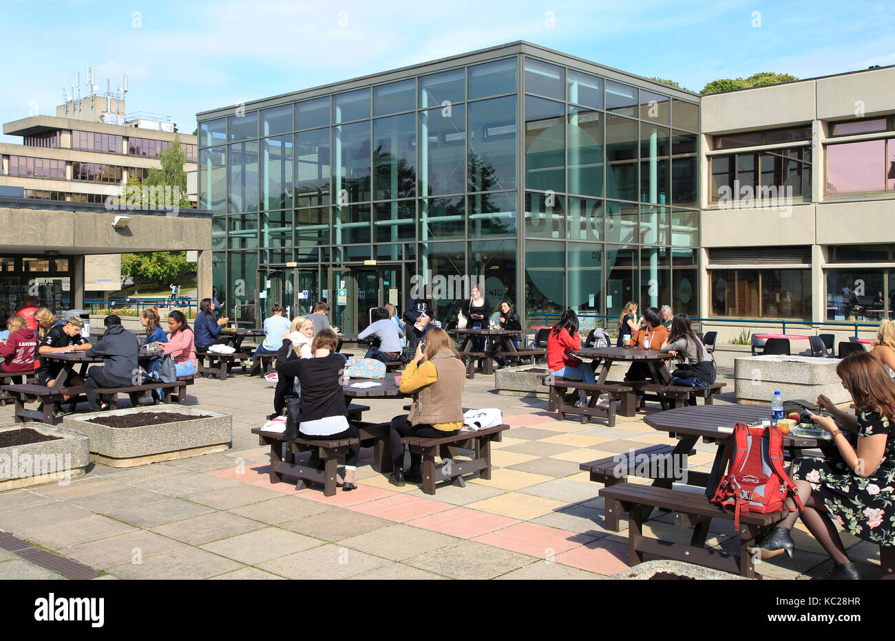 Student Union building campus of University of East Anglia, Norwich ...
