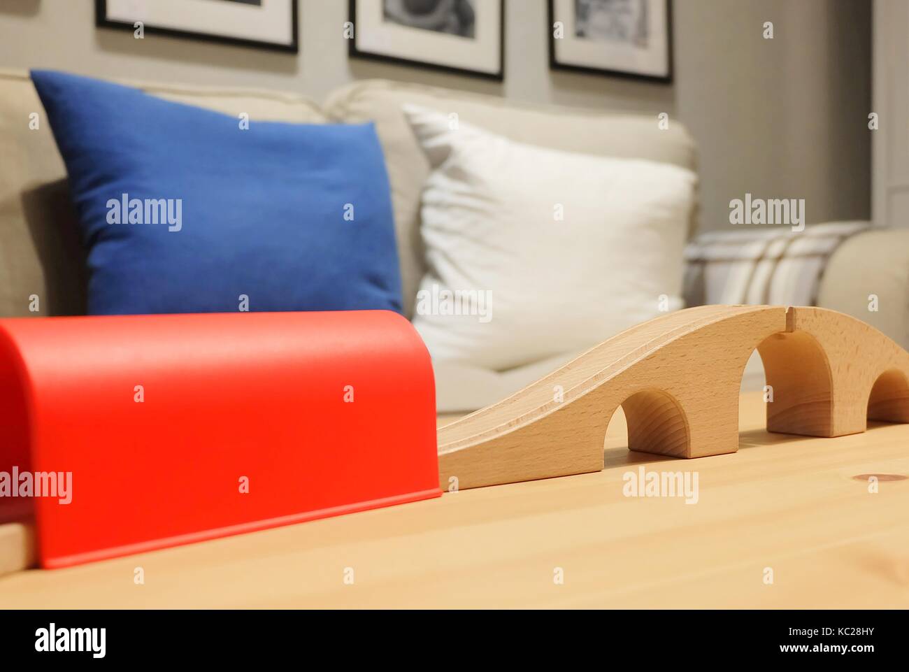 Children Toy, A Model Wooden Railway of Toy Train with Comfortable ...