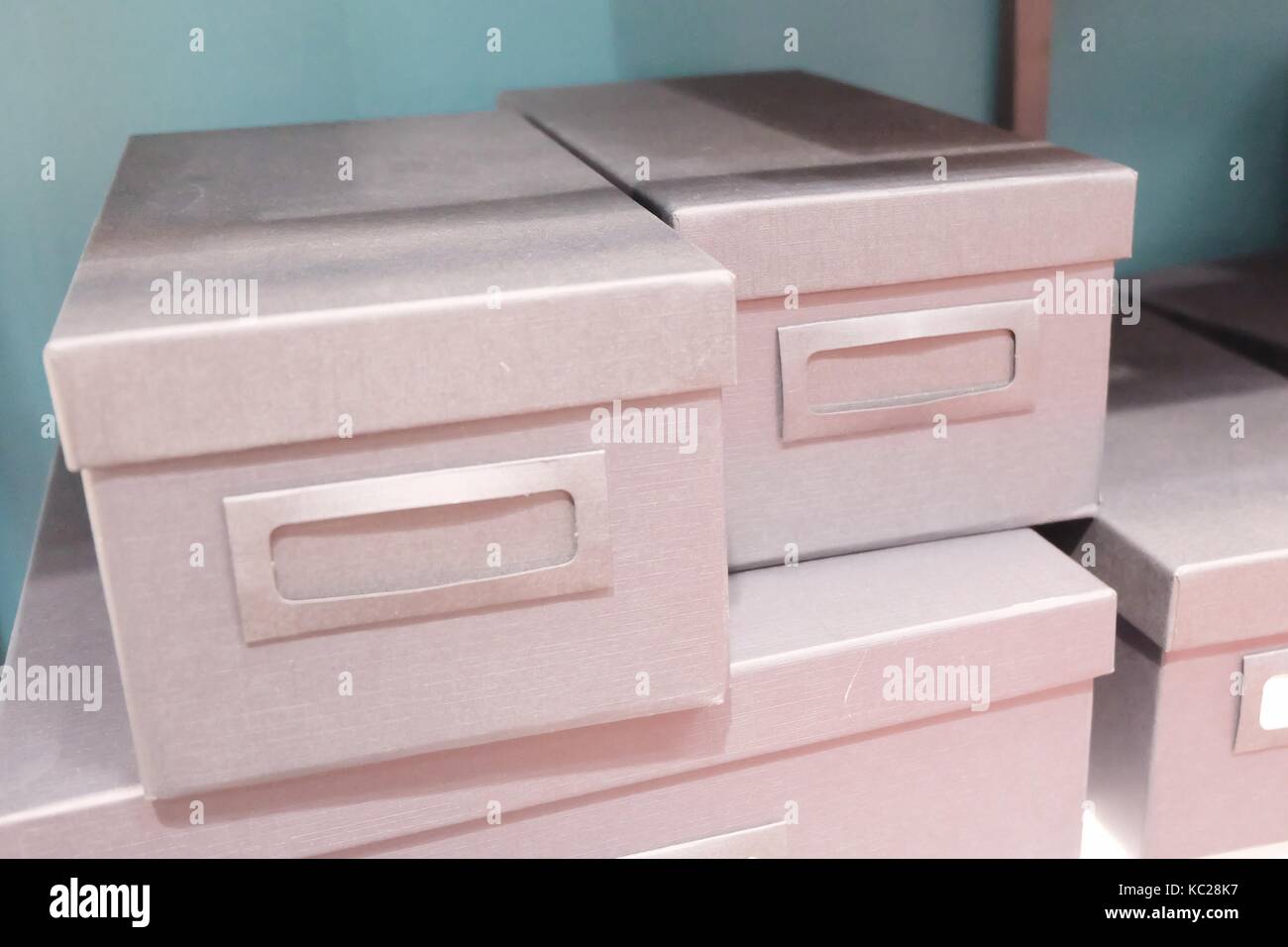 Stack of Office Storage Boxes or Archive Boxes Used for Storing Paper ...
