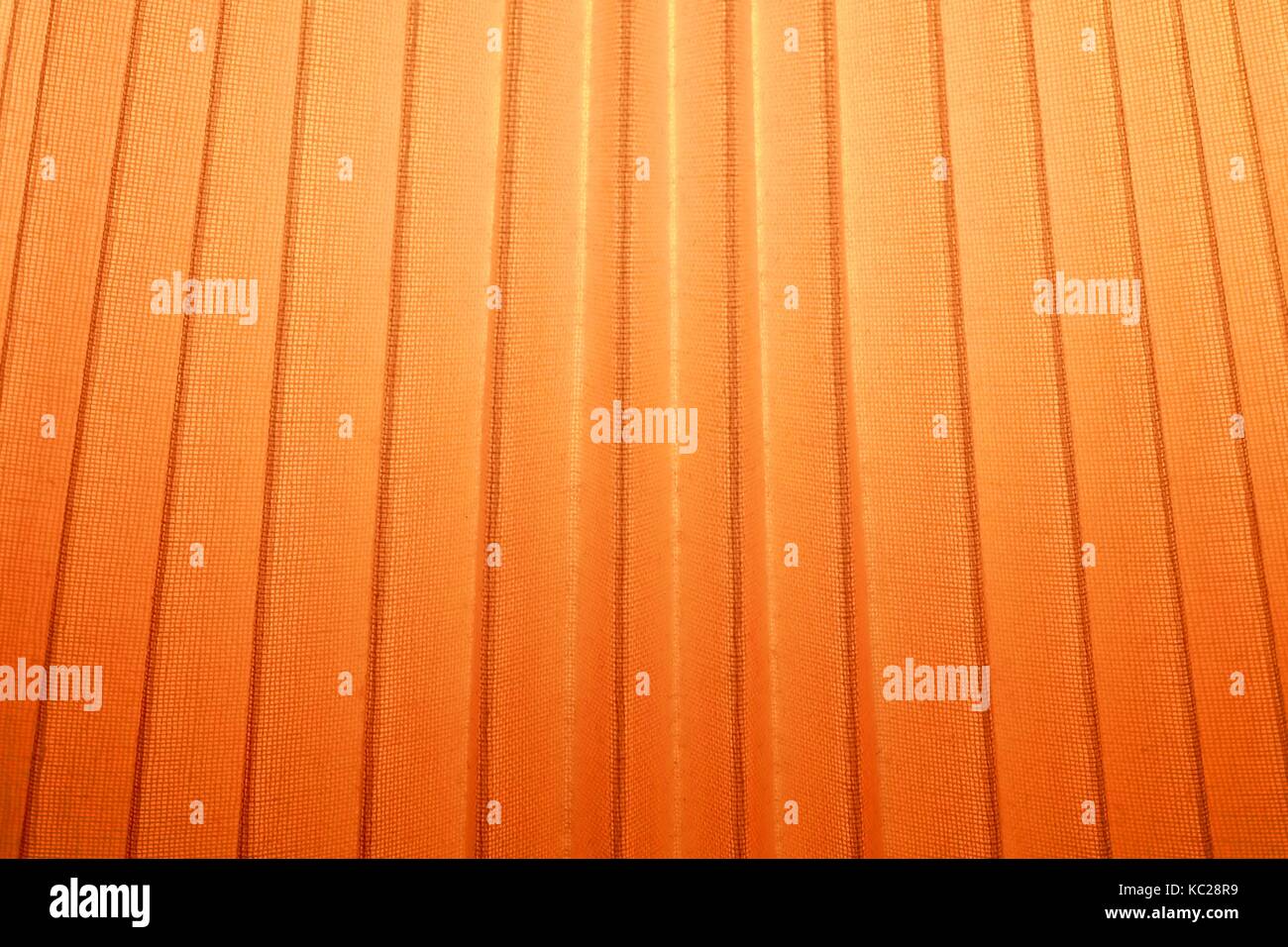 Fabric Texture, Close Up of Orange Pleated Textile Pattern Background ...