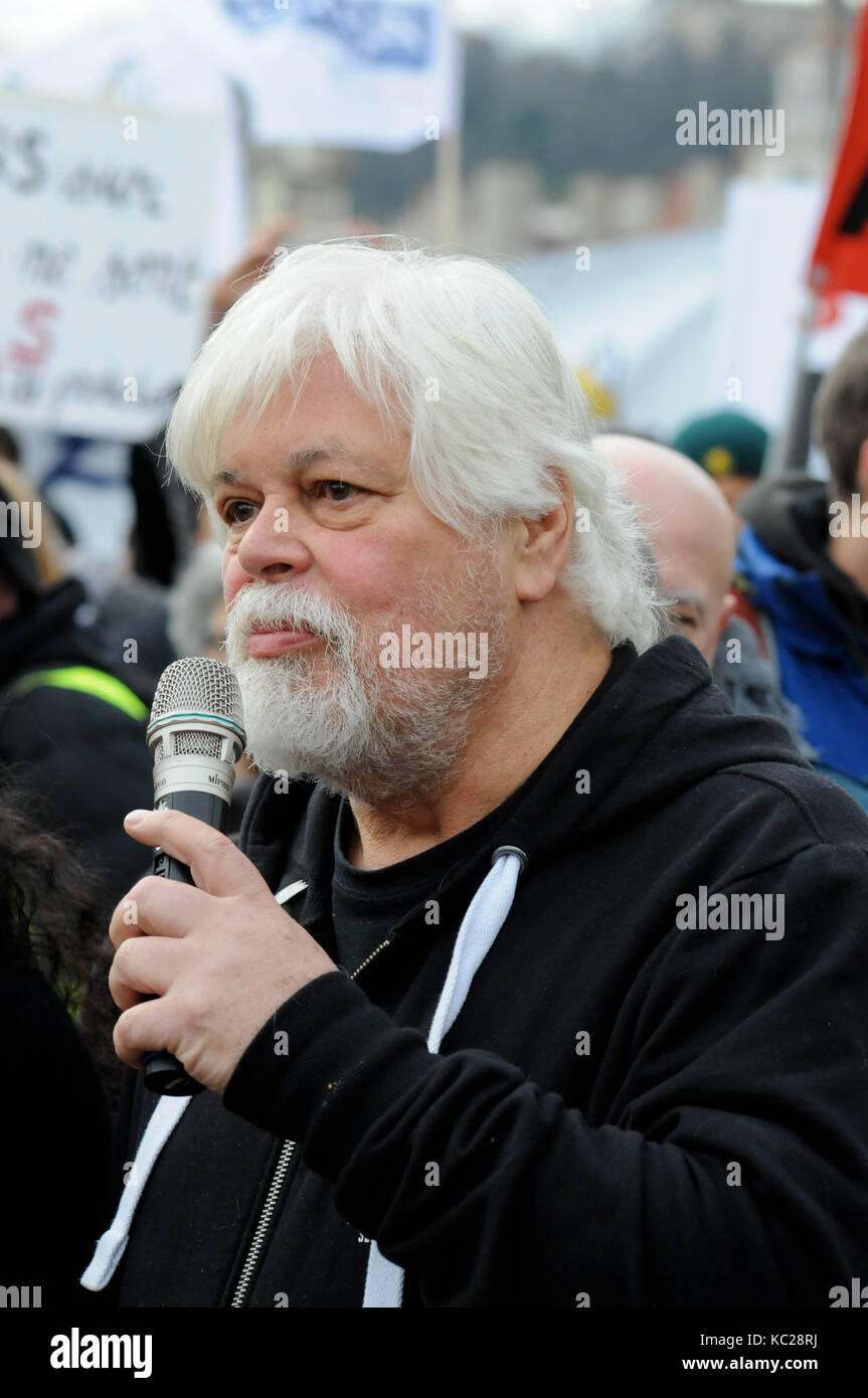 Thousands protest wolves killing in Lyon, France Stock Photo - Alamy
