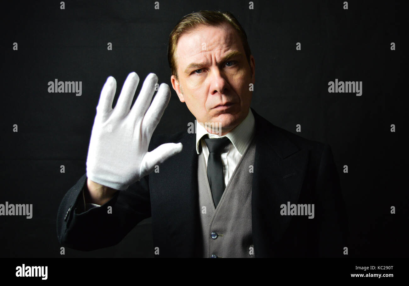 British Classic Butler Stock Photo - Alamy