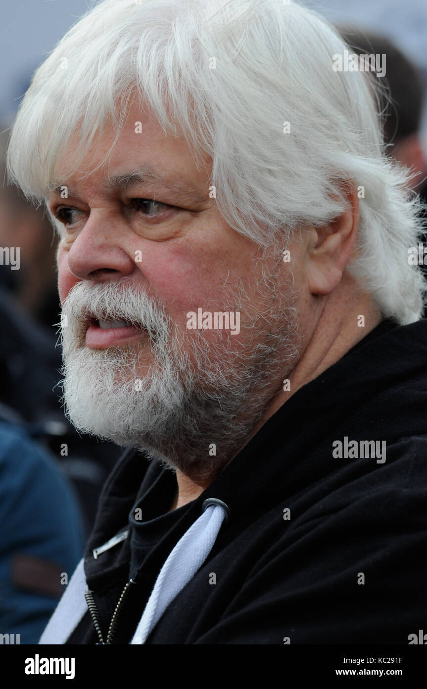 Paul Watson, founder of the Sea Shepherd Conservation Society, talks in ...