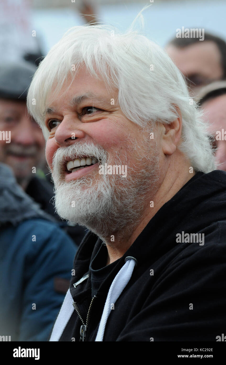 Paul Watson, founder of the Sea Shepherd Conservation Society, talks in ...
