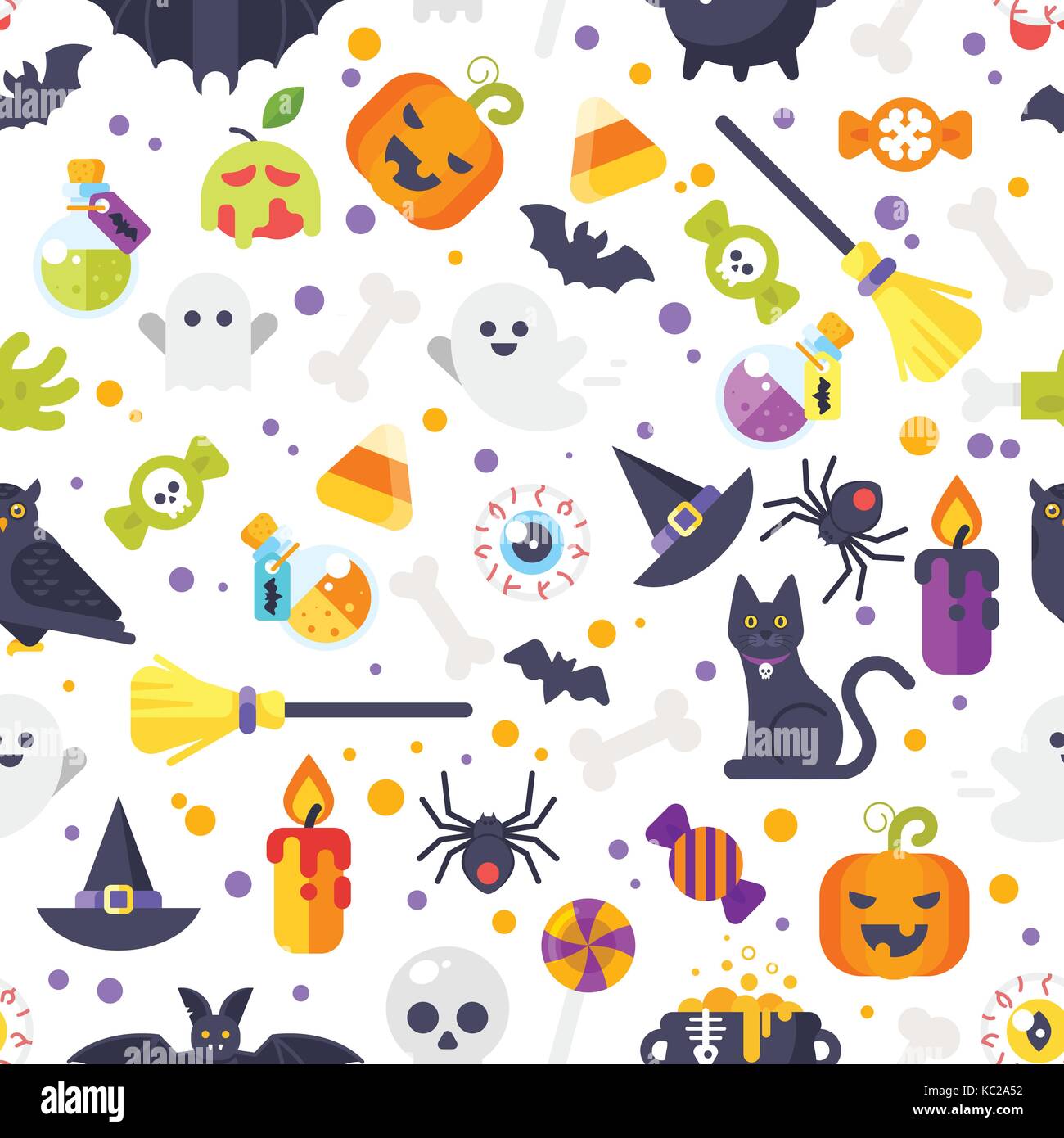 Spider skull flat style Stock Vector Images - Alamy