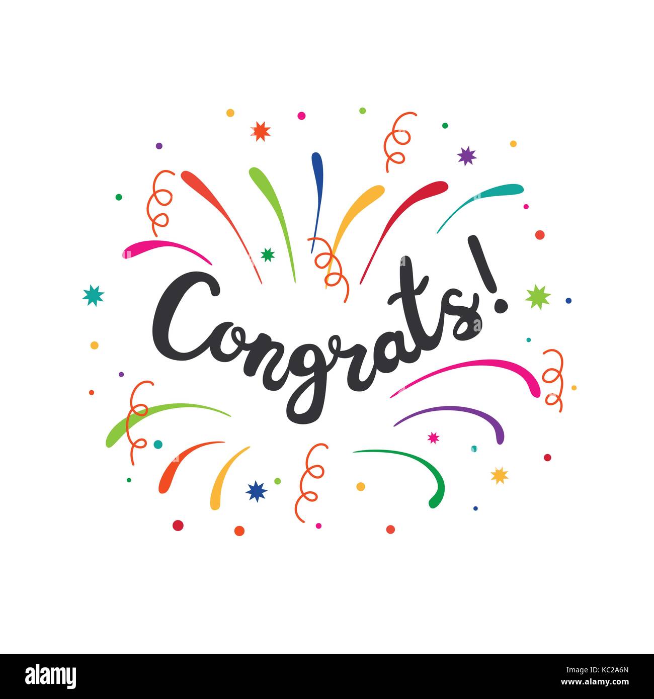Congrats. Beautiful greeting card poster with calligraphy black text ... Congrats. Beautiful greeting card poster with calligraphy black text ...