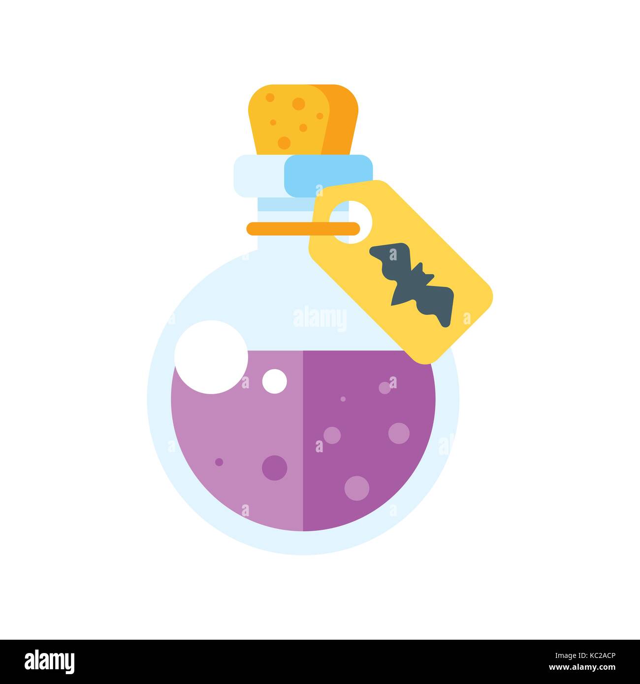 Potion flask icon flat Cut Out Stock Images & Pictures - Alamy