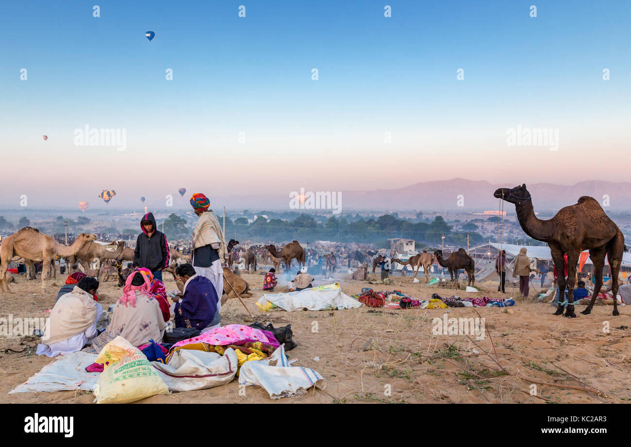 Hot air balloons camel fair hi-res stock photography and images - Alamy