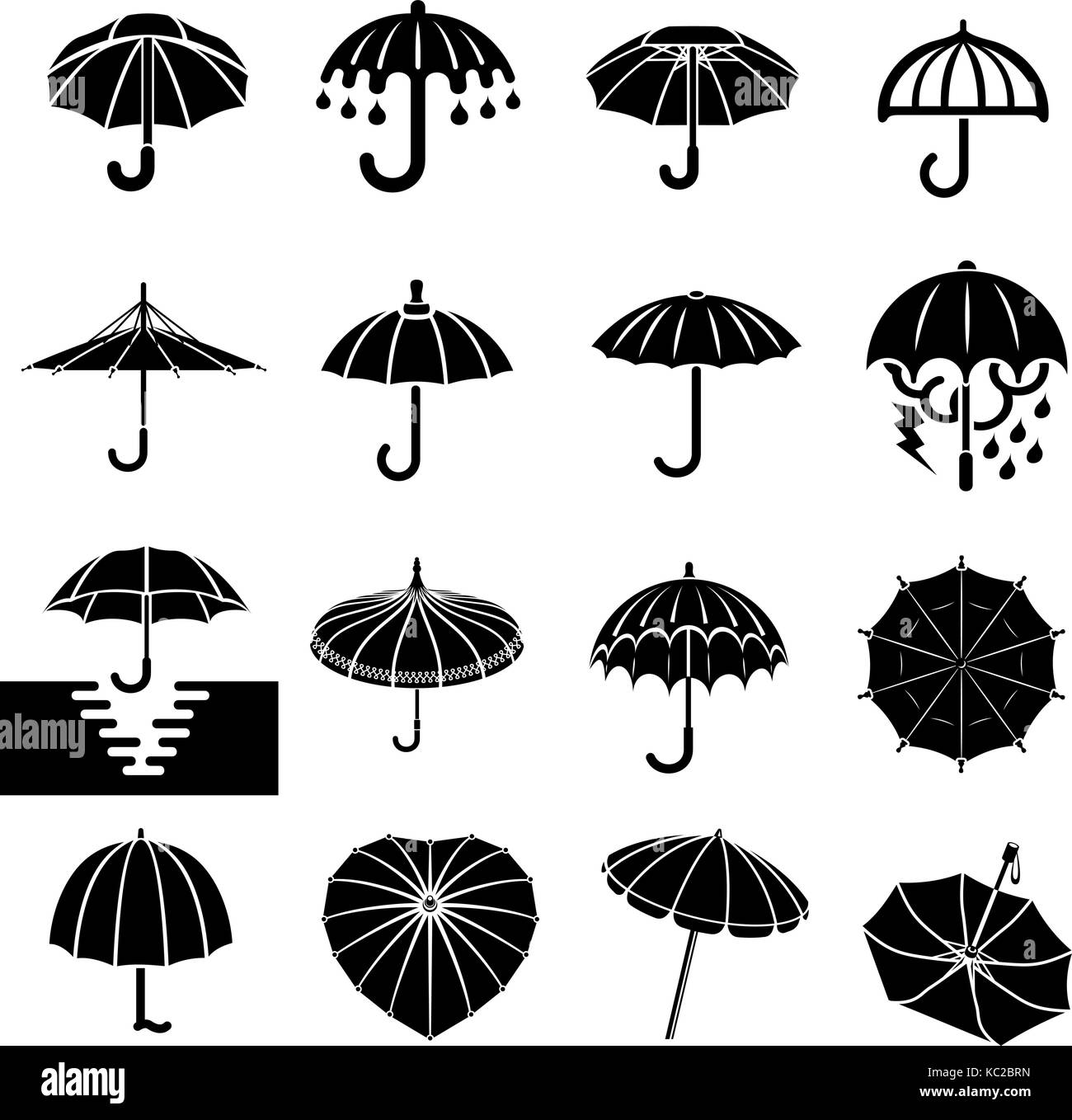 Umbrella icons set, simple style Stock Vector Image & Art - Alamy
