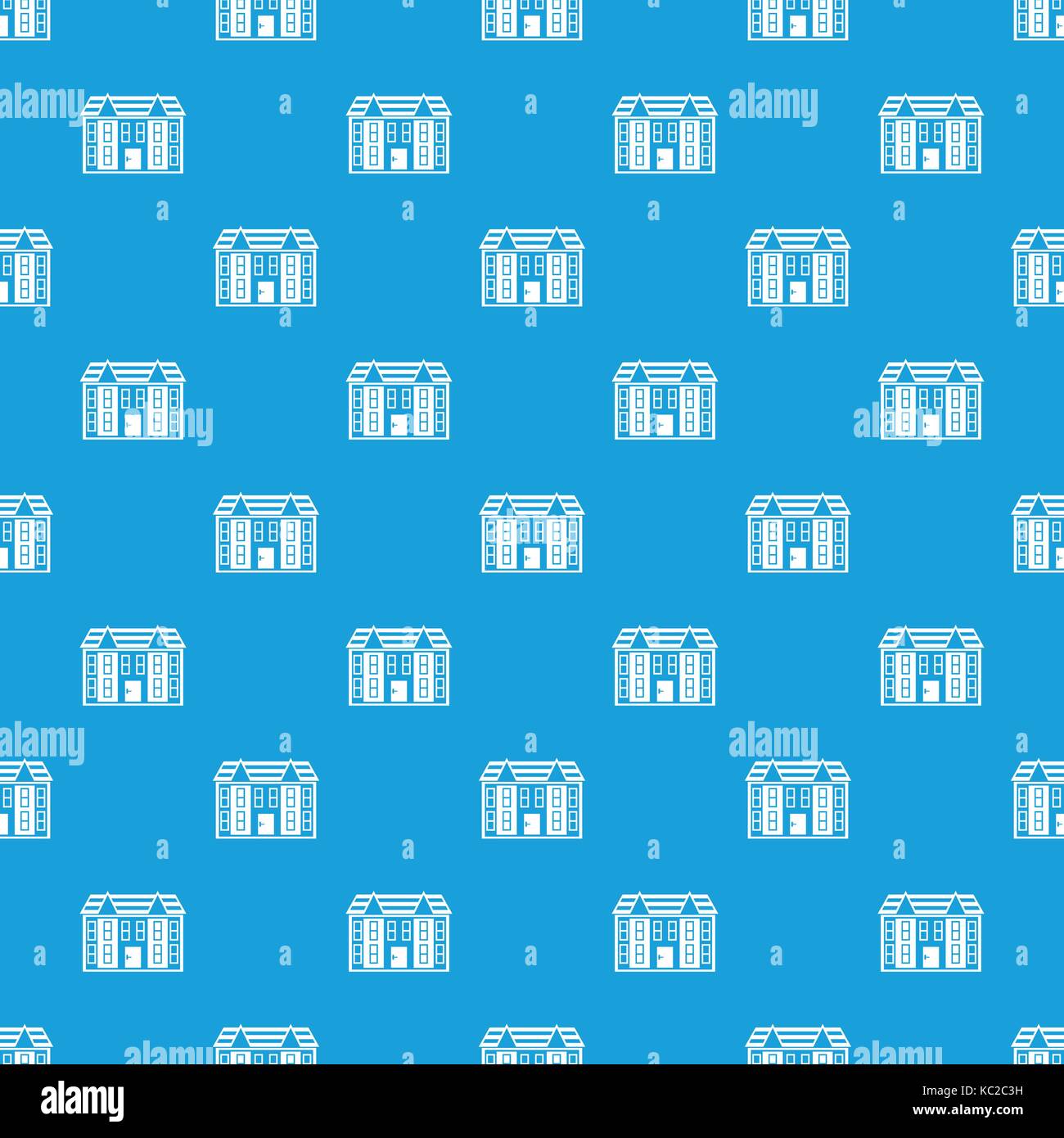 Large two-storey house pattern seamless blue Stock Vector Image & Art ...