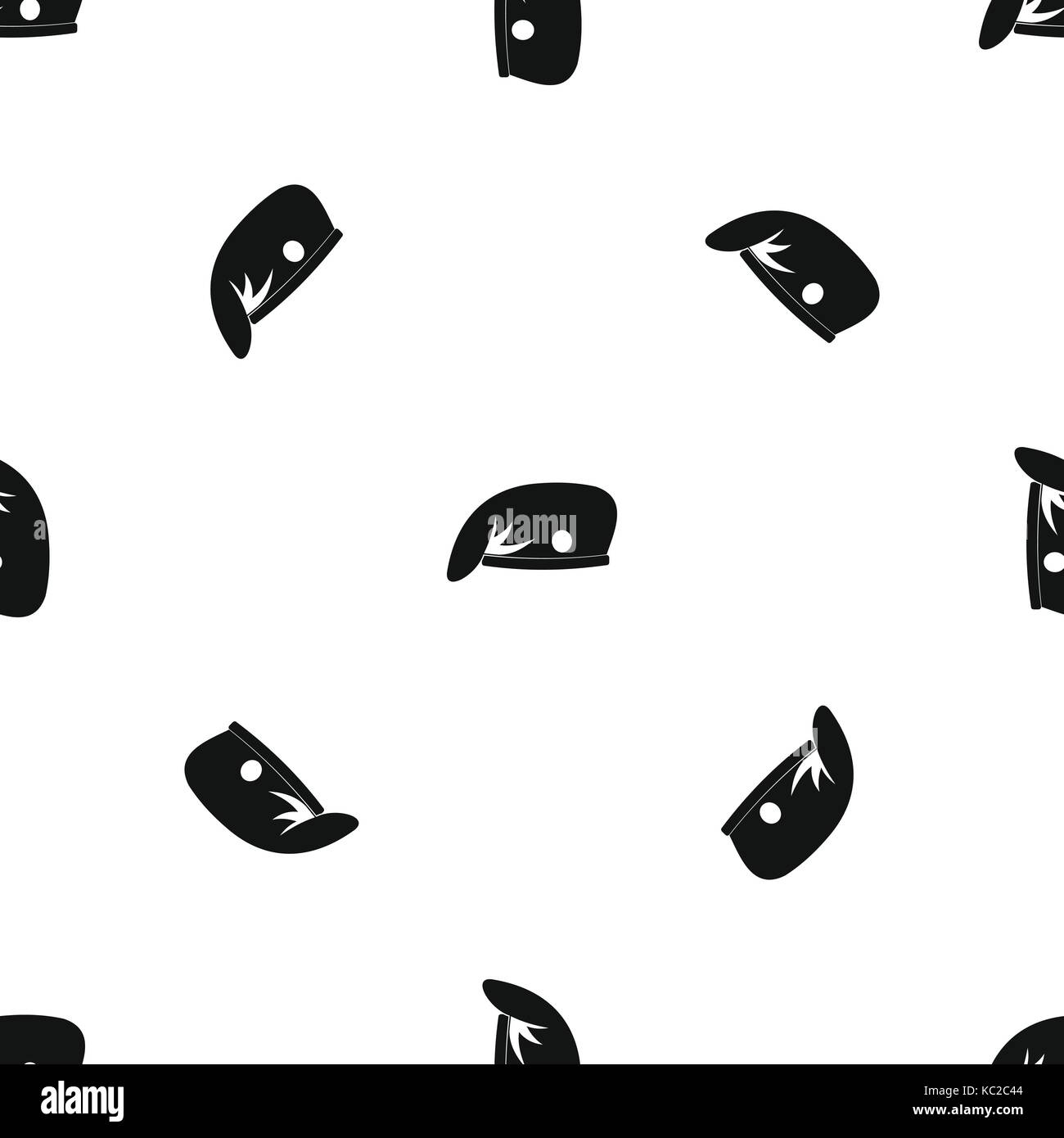 Military cap pattern seamless black Stock Vector Image & Art - Alamy