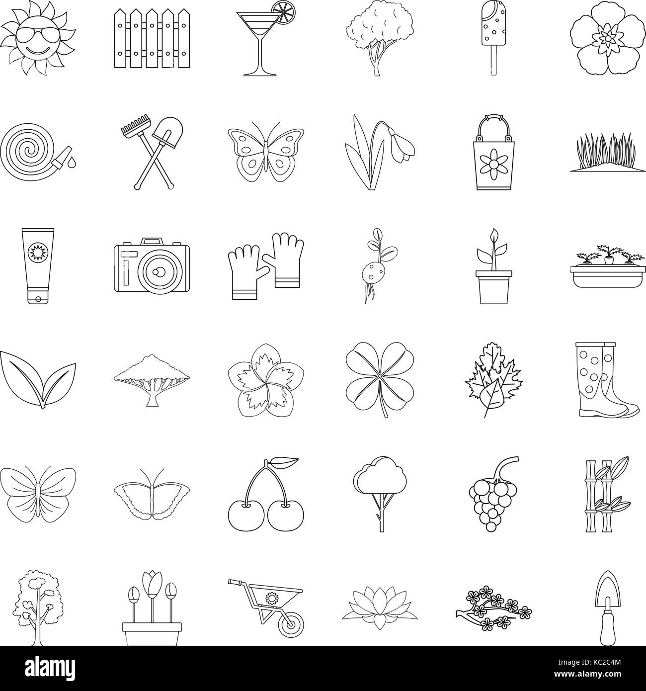 Spring icons set, outline style Stock Vector Image & Art - Alamy