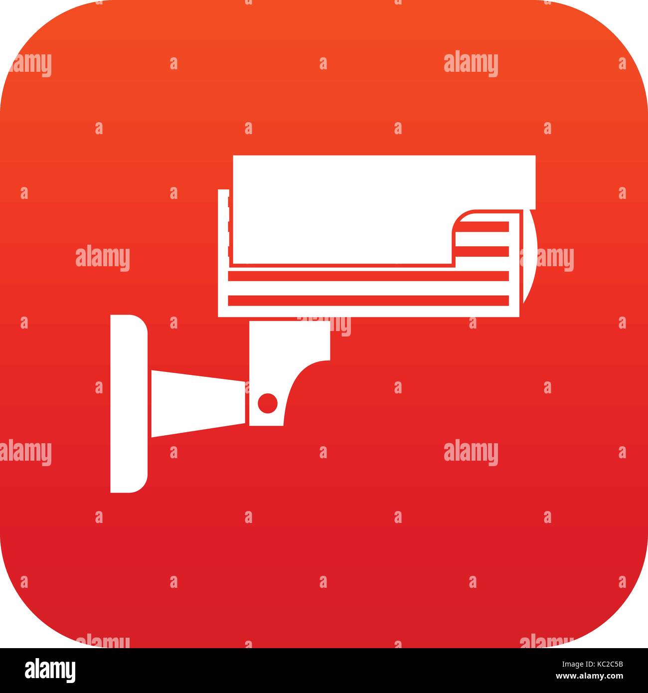 Surveillance camera icon digital red Stock Vector Image & Art - Alamy