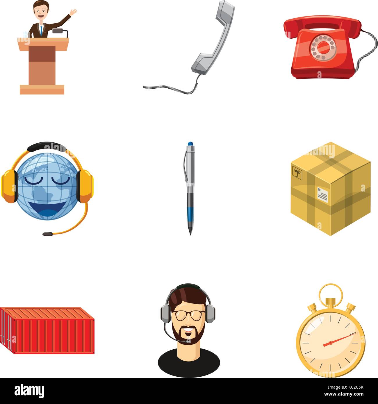 Union icons set, cartoon style Stock Vector Image & Art - Alamy