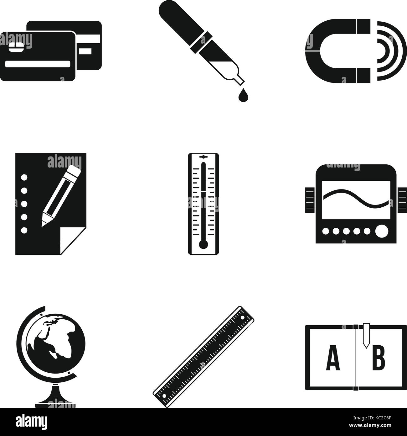 School things icons set, simple style Stock Vector Image & Art - Alamy