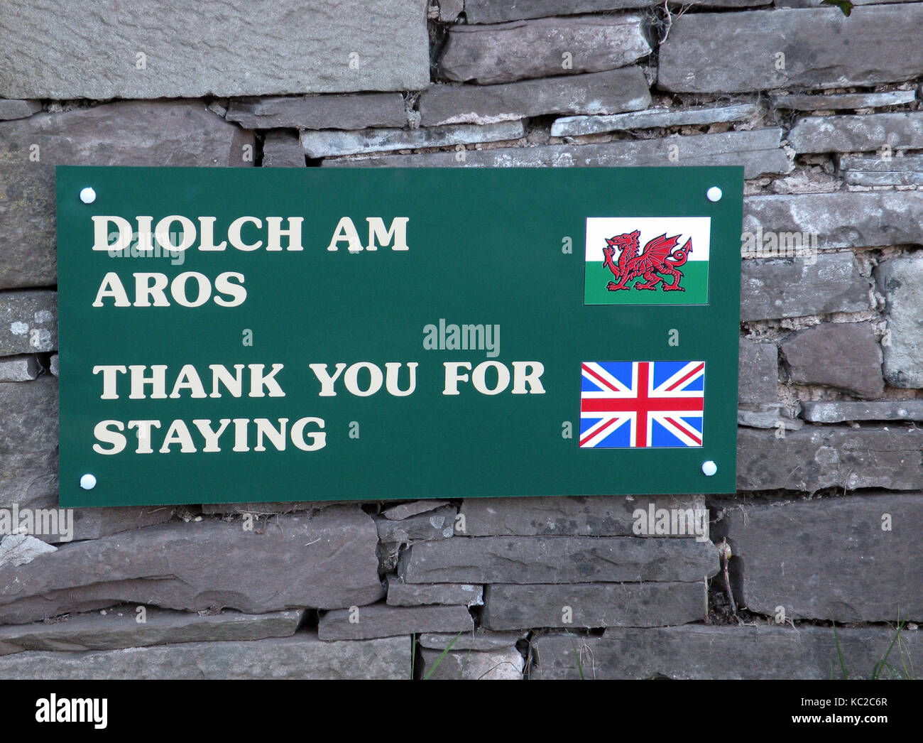 Welcome sign in Wales Stock Photo - Alamy