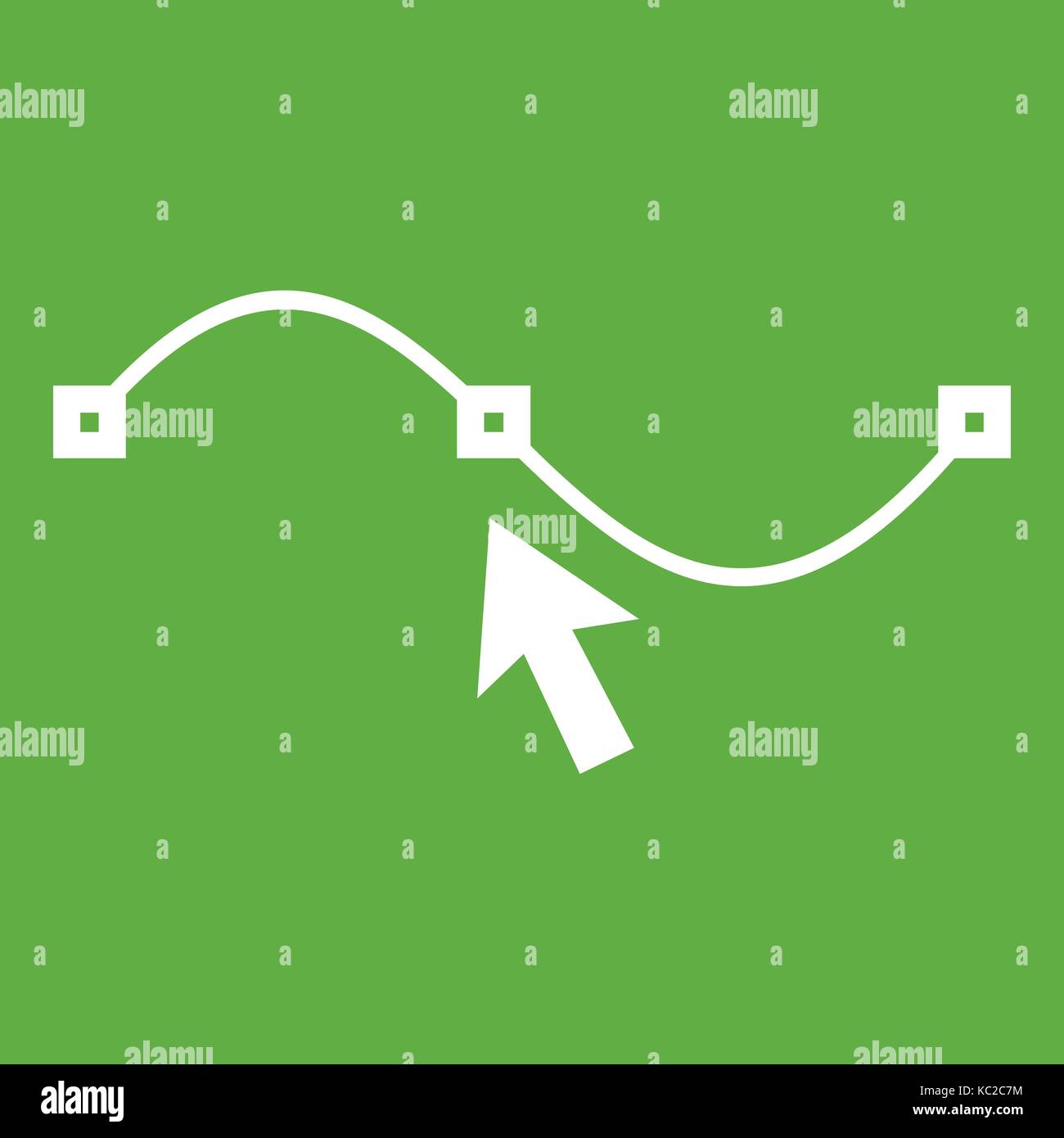 Drawing the curve icon green Stock Vector Image & Art - Alamy