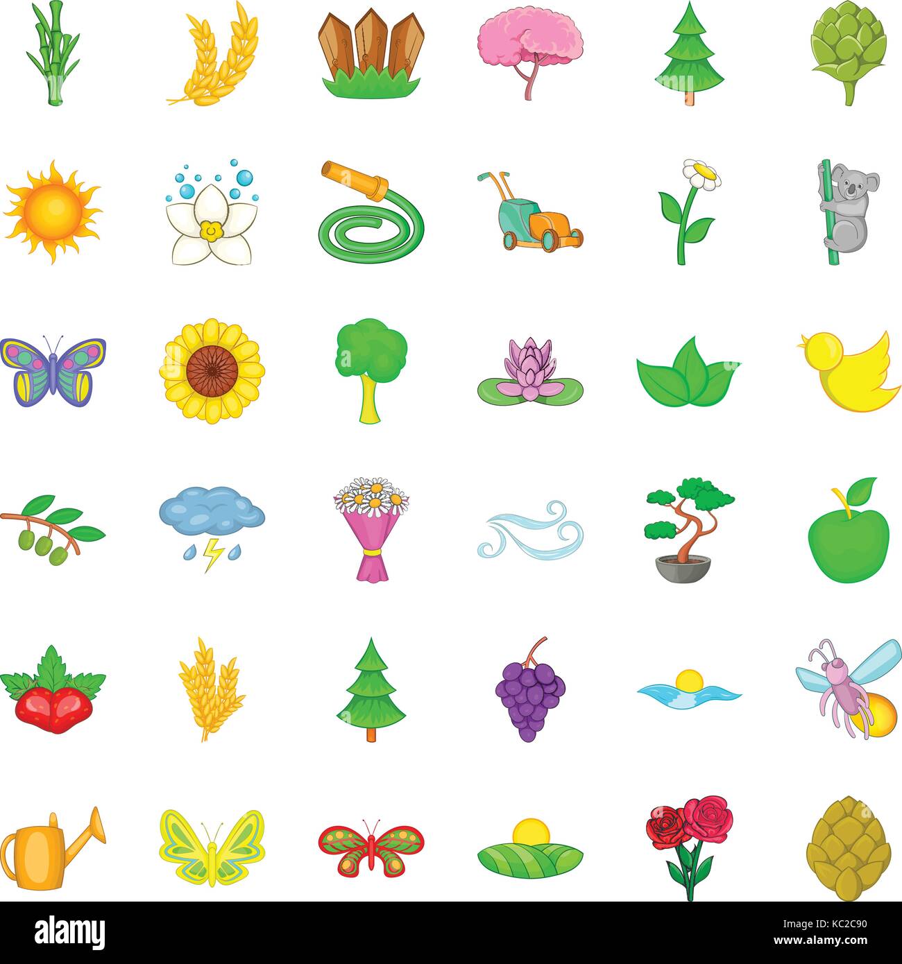 Field icons set, cartoon style Stock Vector Image & Art - Alamy