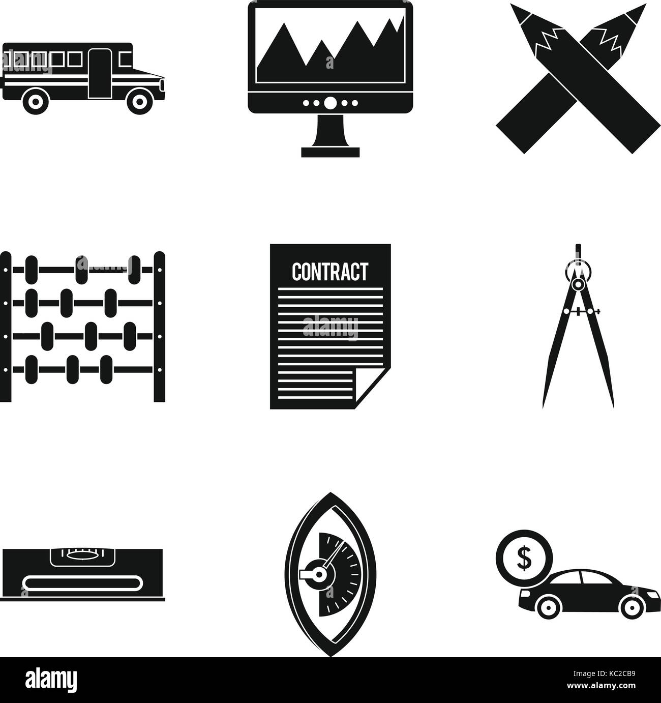 Enumerator icons set, simple style Stock Vector Image & Art - Alamy