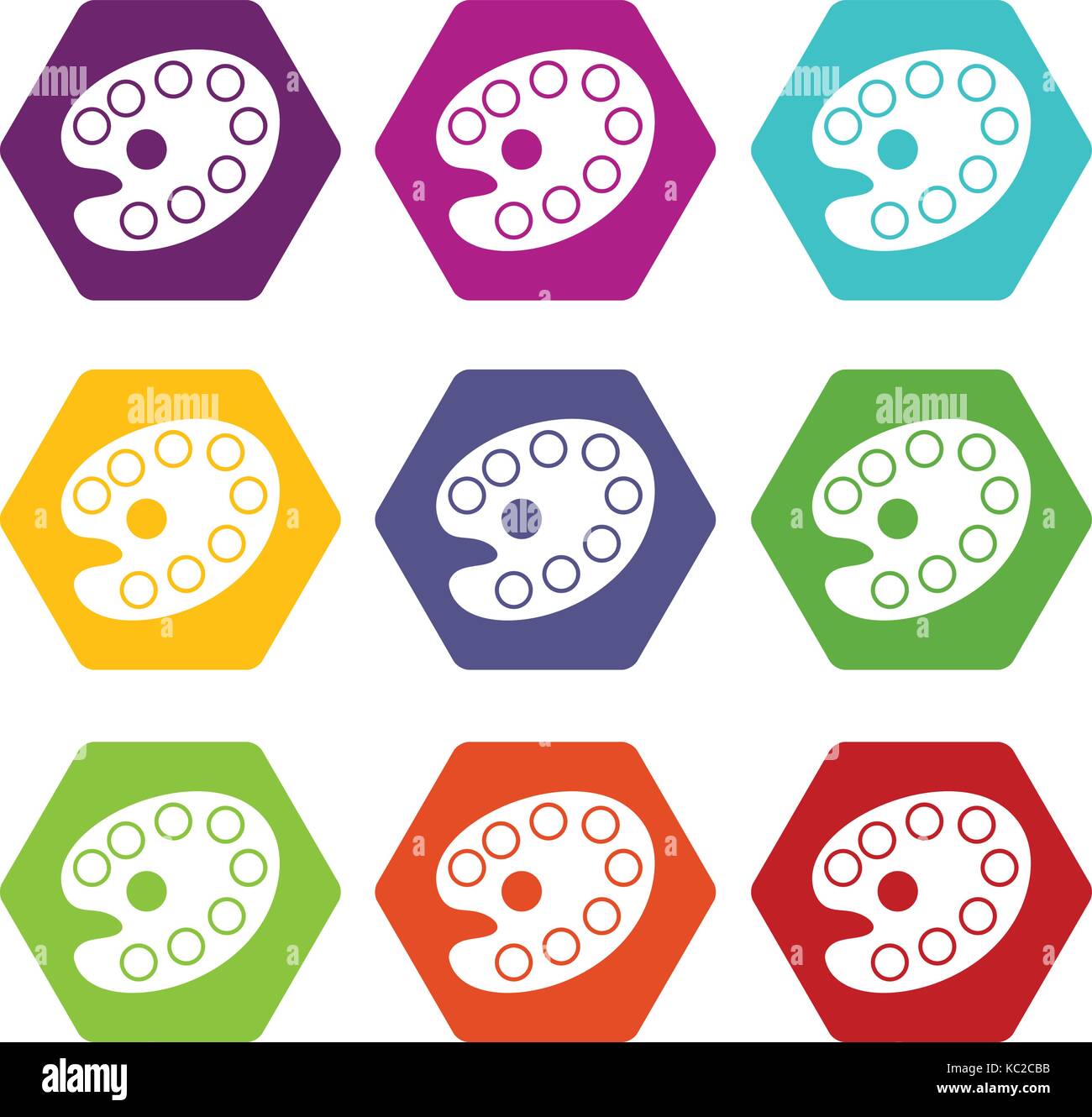 Art palette icon set color hexahedron Stock Vector Image & Art - Alamy