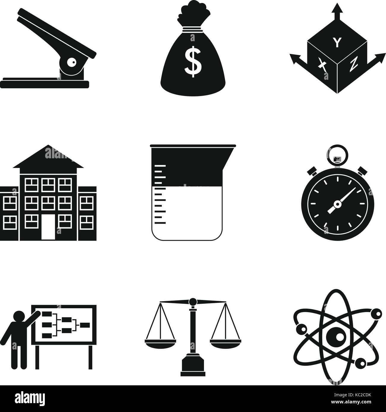 Numerator icons set, simple style Stock Vector Image & Art - Alamy