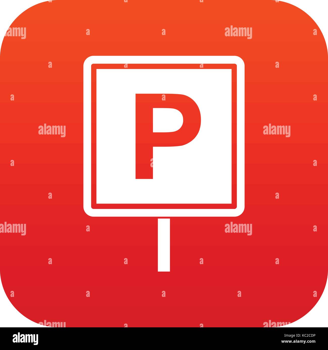 Parking sign icon digital red Stock Vector Image & Art - Alamy