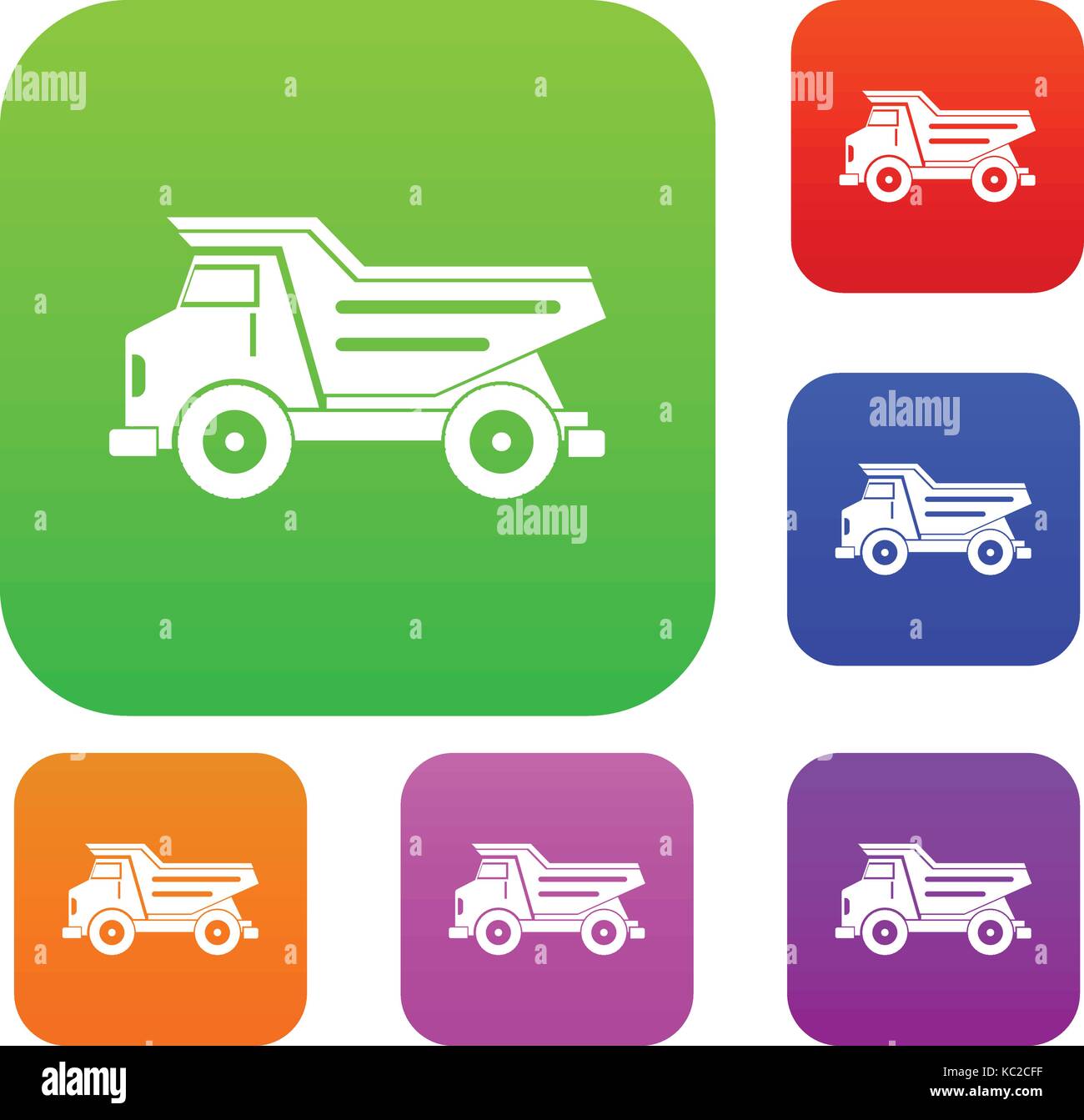 Dump truck set color collection Stock Vector Image & Art - Alamy