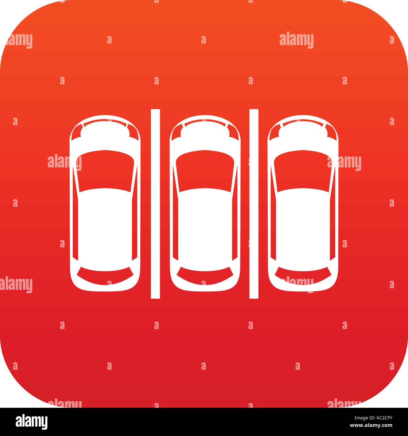 Car parking icon digital red Stock Vector Image & Art - Alamy