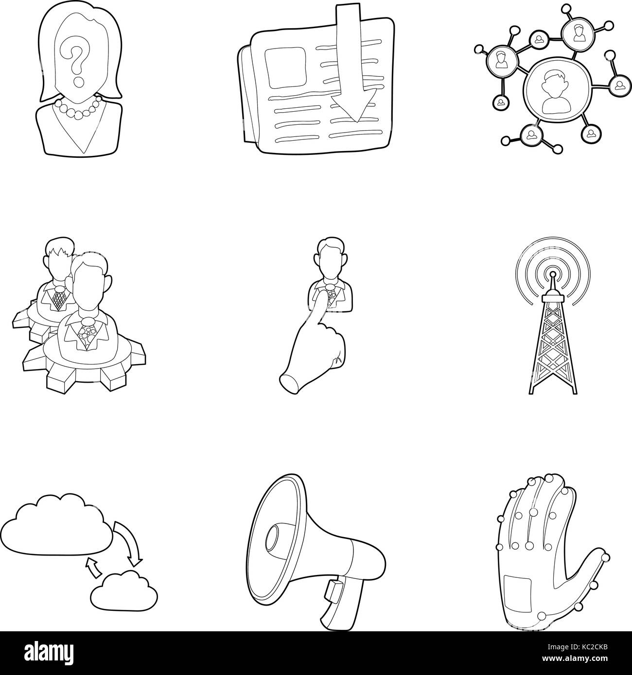 Business order icons set, outline style Stock Vector Image & Art - Alamy