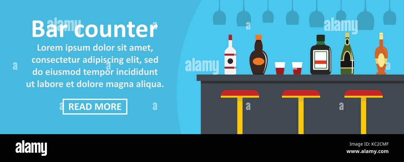 Bar counter banner horizontal concept Stock Vector Image & Art - Alamy