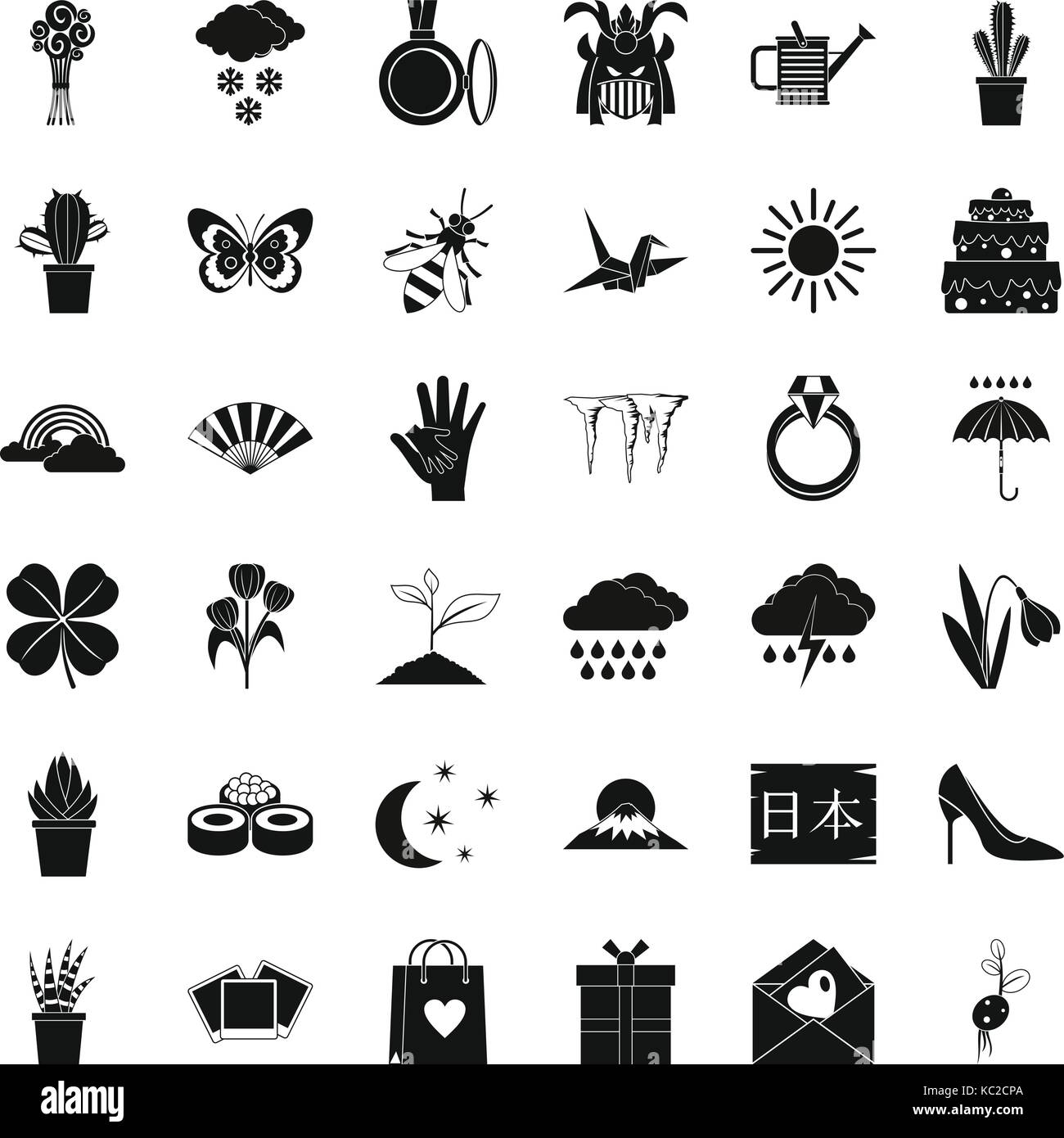 Snow icons set, simle style Stock Vector Image & Art - Alamy