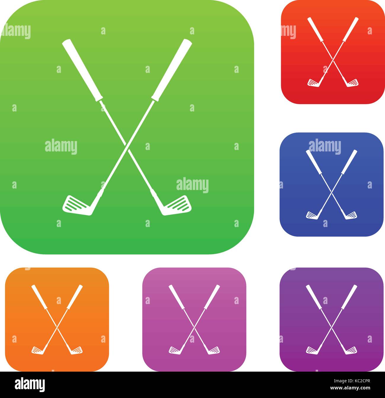 Two golf clubs set color collection Stock Vector Image & Art - Alamy