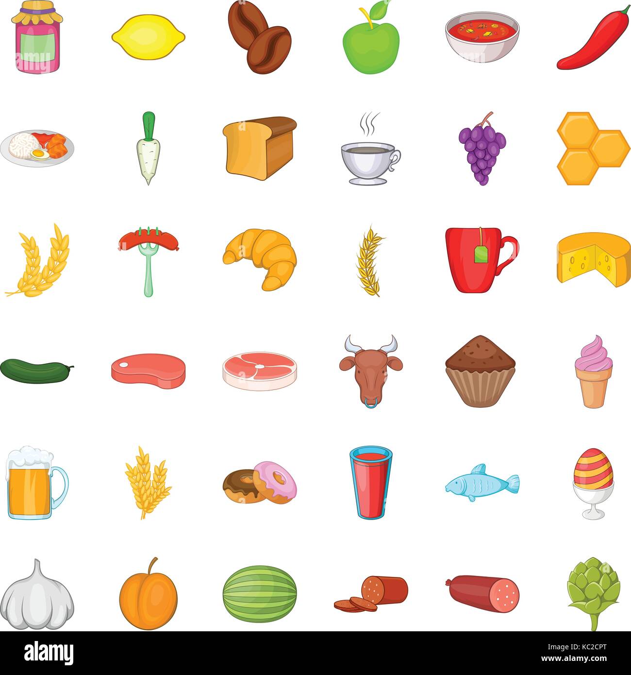 Bakery icons set, cartoon style Stock Vector Image & Art - Alamy