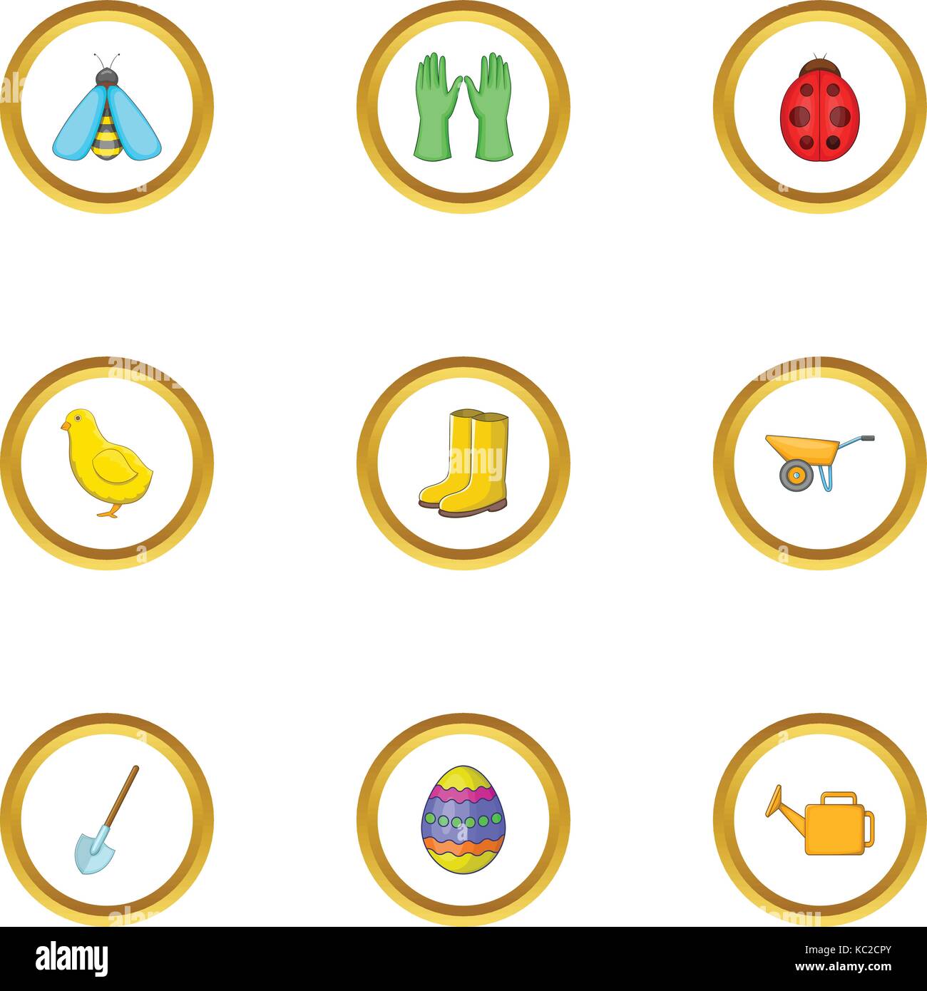 Gardening icons set, cartoon style Stock Vector Image & Art - Alamy