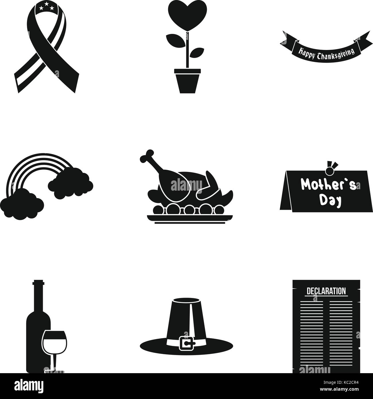 Cause list icons set, simple style Stock Vector Image & Art - Alamy