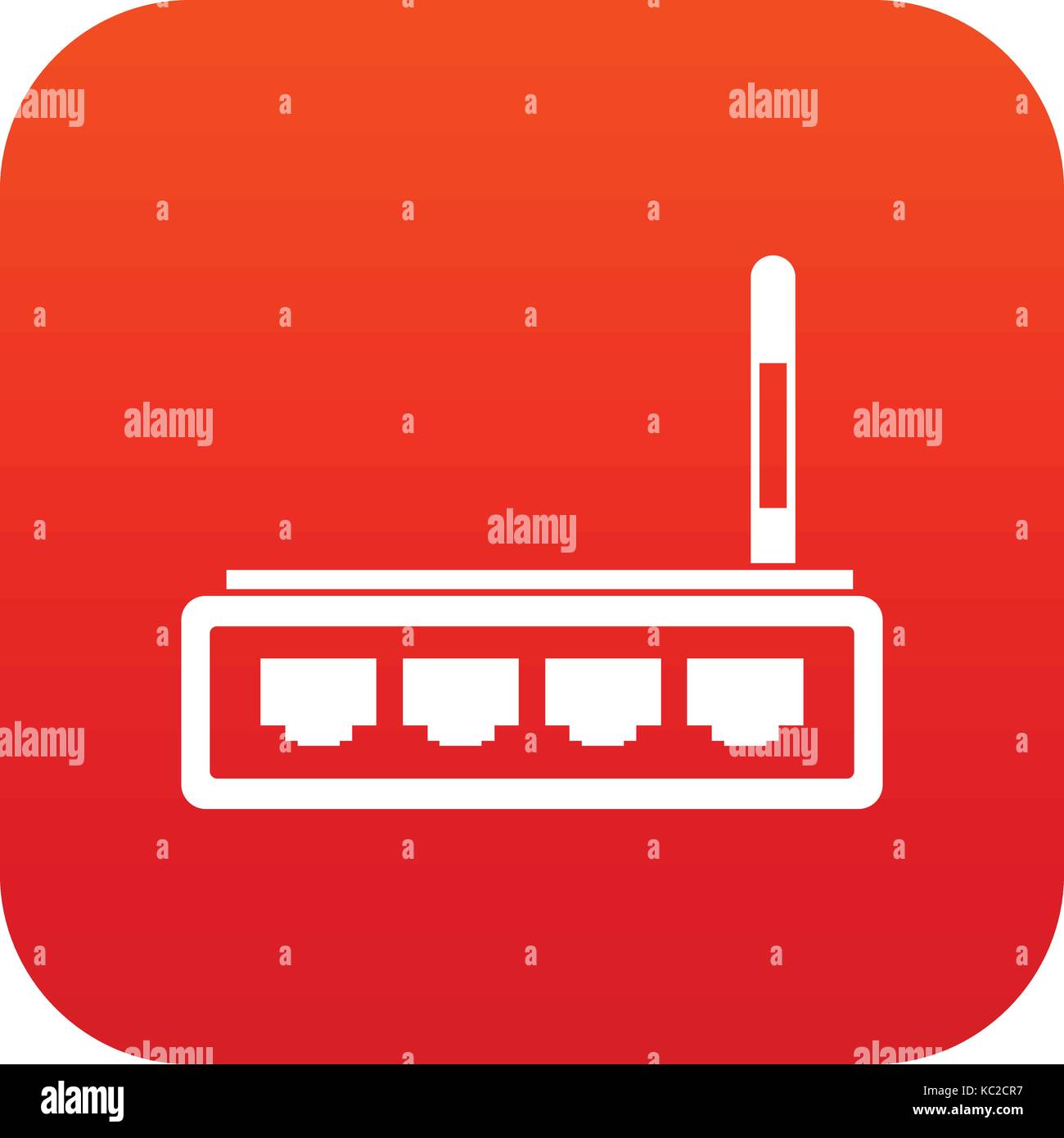 Router icon digital red Stock Vector Image & Art - Alamy