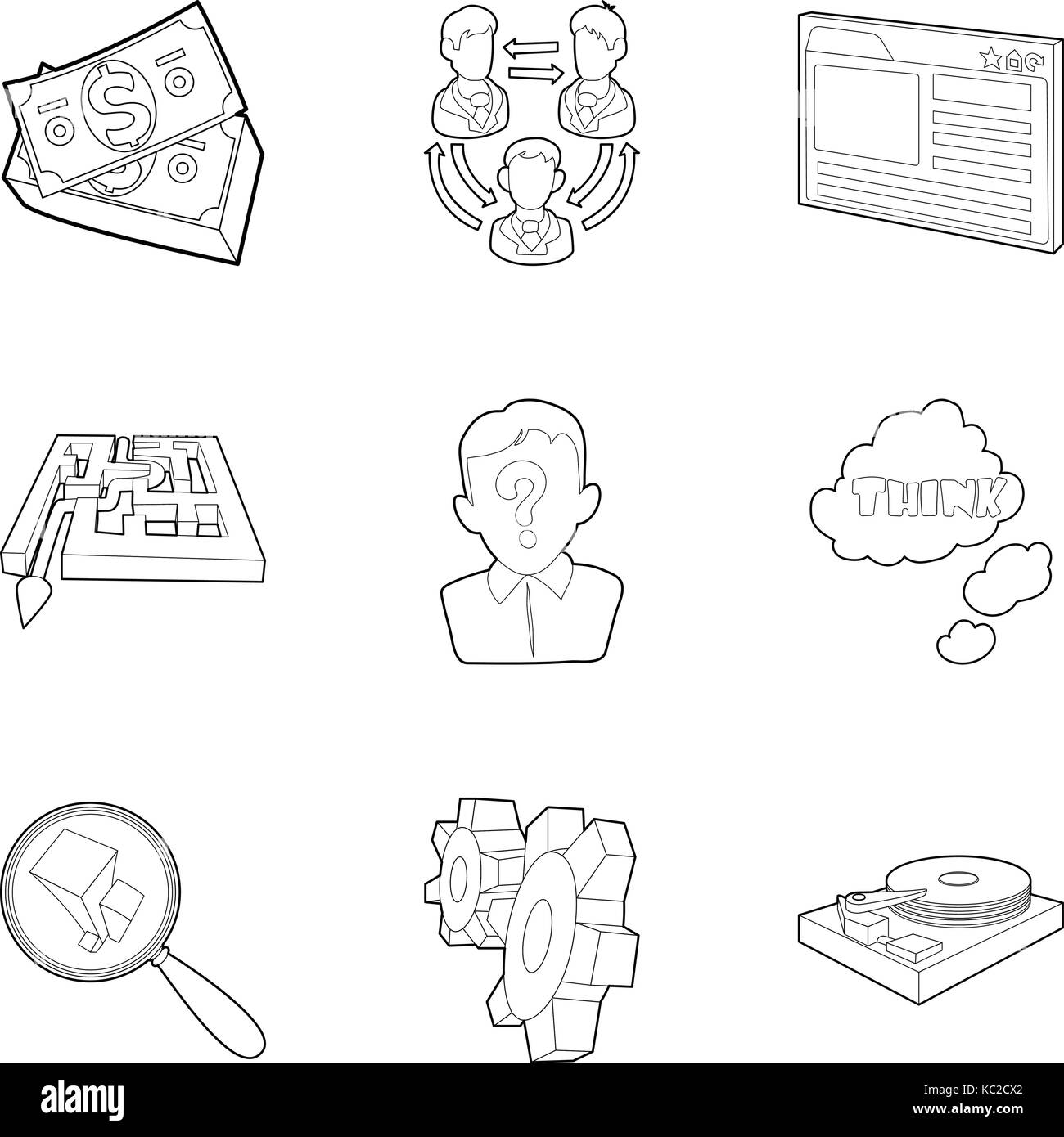 Studio icons set, outline style Stock Vector Image & Art - Alamy