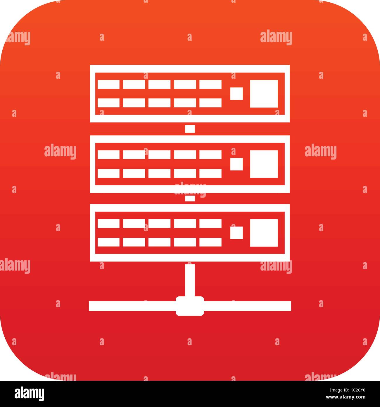 Servers icon digital red Stock Vector Image & Art - Alamy