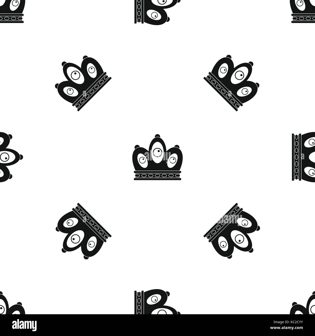 Queen crown pattern seamless black Stock Vector Image & Art - Alamy