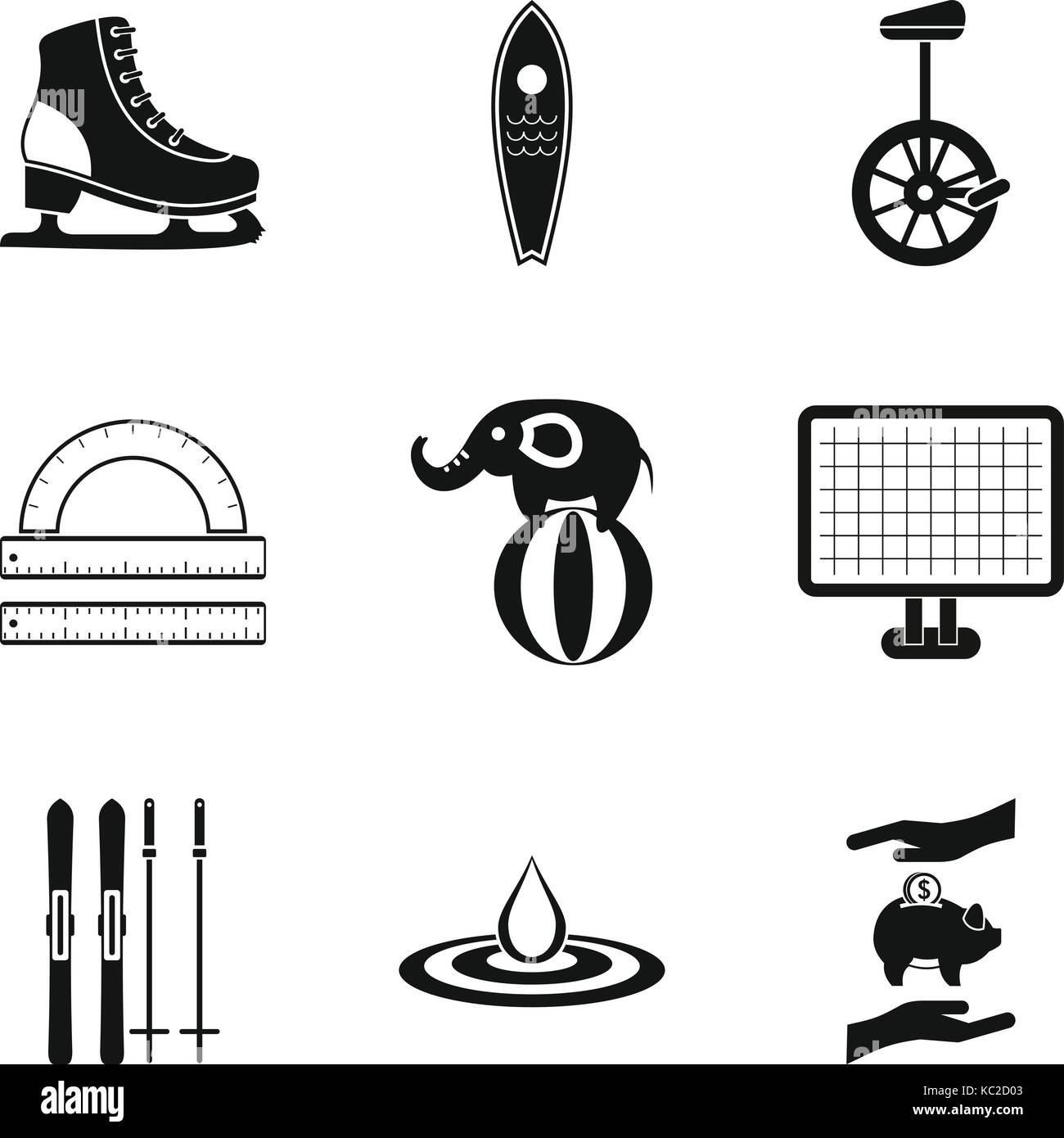 Balance icons set, simple style Stock Vector Image & Art - Alamy