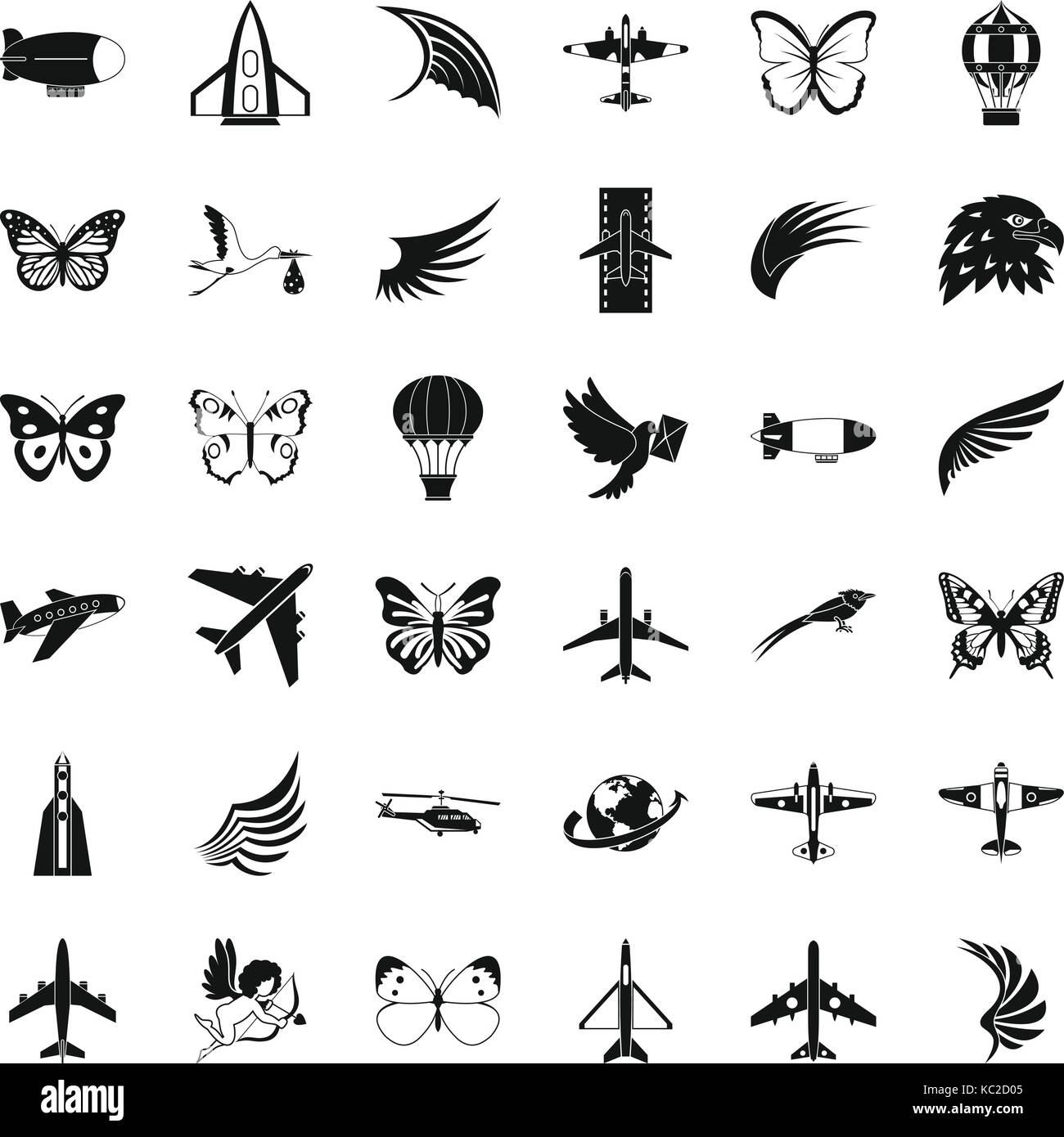 Transport icons set, simle style Stock Vector Image & Art - Alamy