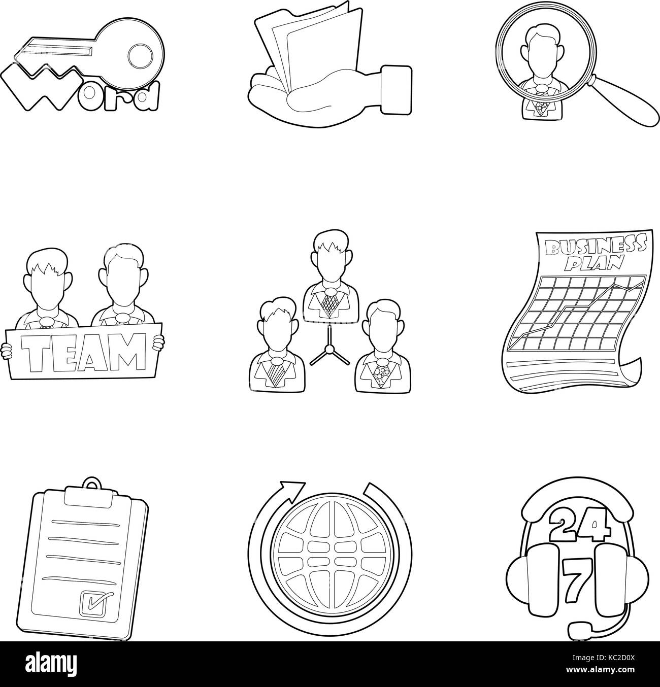 Workshop icons set, outline style Stock Vector Image & Art - Alamy