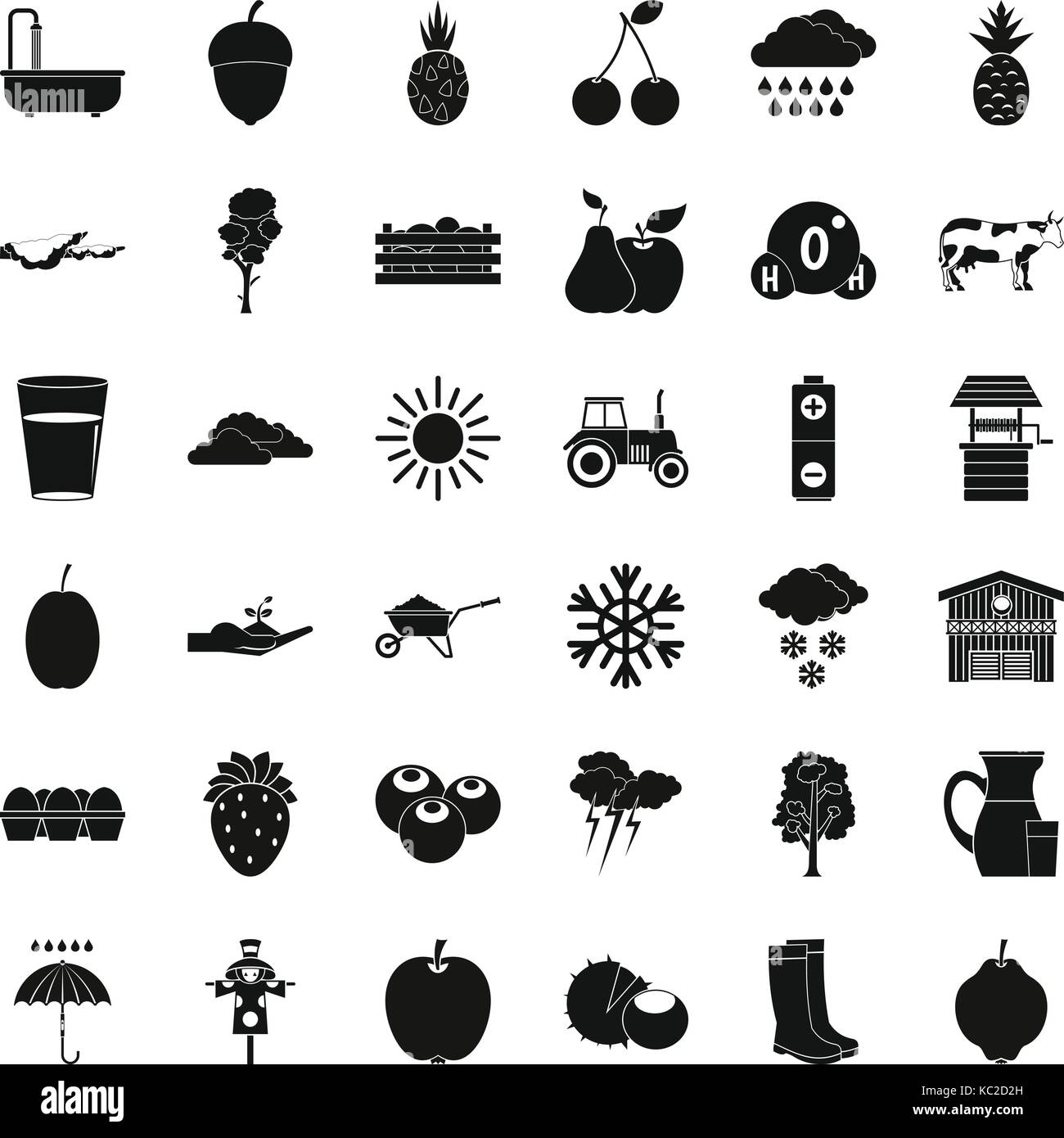 Temperature icons set, simple style Stock Vector Image & Art - Alamy